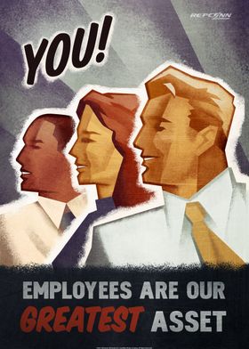 'Employees Are Our Greatest Asset' Poster by Fallout | Displate