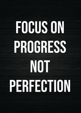 'Progress vs Perfection' Poster by CHAN | Displate