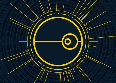 'Yellow Gold Magic Circle' Poster by Holy Rock Design | Displate