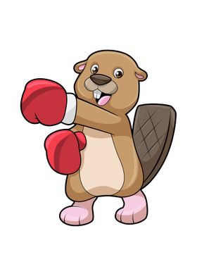 'Beaver Boxer Boxing' Poster by Markus Schnabel | Displate