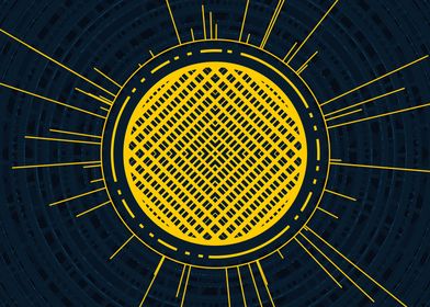 'Yellow Gold Magic Circle' Poster by Holy Rock Design | Displate