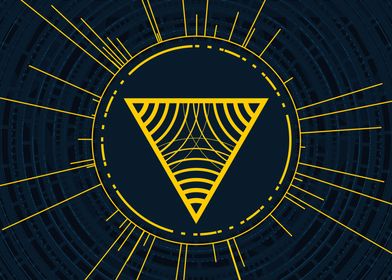 'Yellow Gold Magic Circle' Poster by Holy Rock Design | Displate