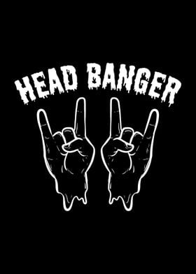 'Headbanger' Poster by FunnyGifts | Displate
