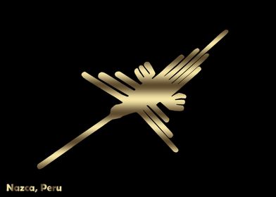 'NAZCA LINE HUMMING BIRD' Poster by WE ART | Displate