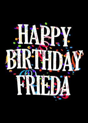 'Happy Birthday Frieda' Poster by royalsigns | Displate