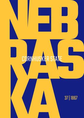 'Nebraska USA state' Poster by Designersen | Displate
