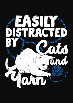'Cats And Yarn' Poster by Marcel Doll | Displate
