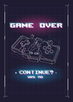 'GAME OVER CONTINUE' Poster by StonerPlates | Displate