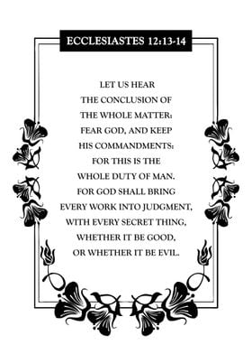 'Ecclesiastes 12 13 14' Poster by ABConcepts | Displate