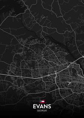 'Evans GA' Poster by IMR Designs | Displate