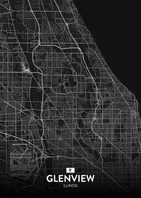 'Glenview IL' Poster by IMR Designs | Displate