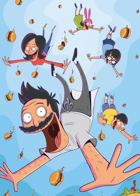 'Burger Rain' Poster by Bob's Burgers | Displate