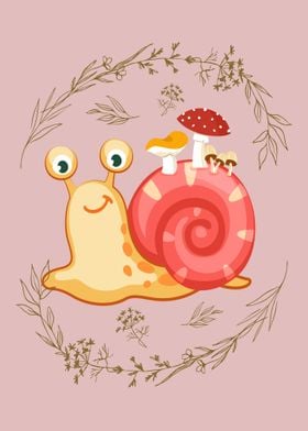 'Cottagecore Snail Slug' Poster by AestheticAlex | Displate