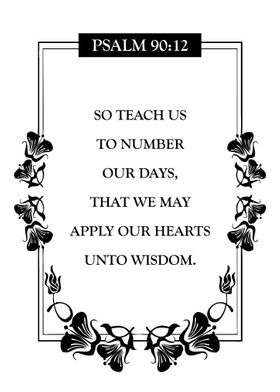 'Psalm 90 12' Poster by ABConcepts | Displate