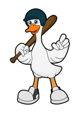 'Duck Baseball Baseball bat' Poster by Markus Schnabel | Displate