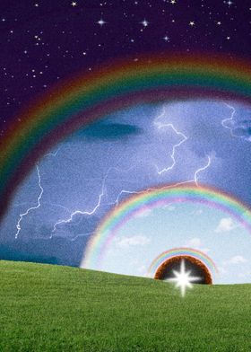 'Weirdcore Rainbow Storm' Poster by AestheticAlex | Displate