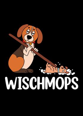 'Mopping Dog Mopping Clean' Poster by Hexor | Displate