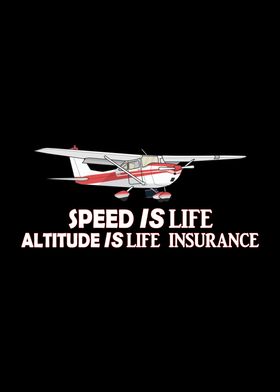 'Speed is life altitude is' Poster by Lukes Pixel Studio | Displate