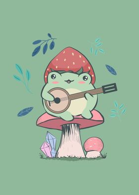 'Cottagecore Kawaii Frog' Poster by AestheticAlex | Displate
