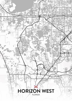 'Horizon West FL' Poster by IMR Designs | Displate