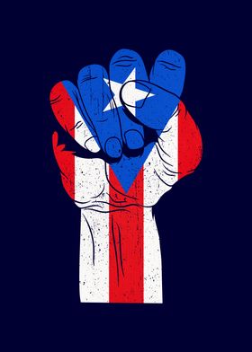 'Puerto Rican Hand' Poster by MzumO | Displate