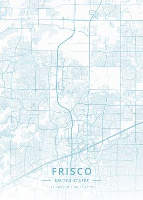 'Frisco United States' Poster by Designer Map Art | Displate