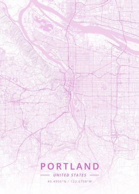 'Portland United States' Poster by Designer Map Art | Displate