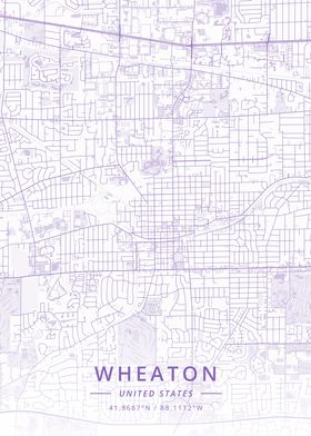 'Wheaton United States' Poster by Designer Map Art | Displate