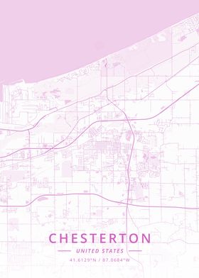 'Chesterton United States' Poster by Designer Map Art | Displate