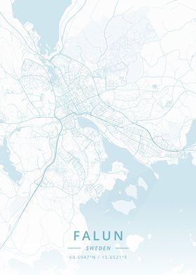 'Falun Sweden' Poster by Designer Map Art | Displate