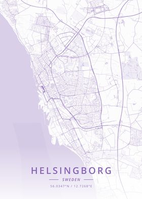 'Helsingborg Sweden' Poster by Designer Map Art | Displate