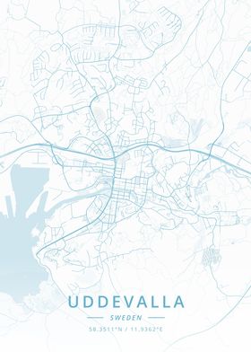 'Uddevalla Sweden' Poster by Designer Map Art | Displate
