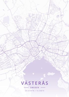 'Vasteras Sweden' Poster by Designer Map Art | Displate