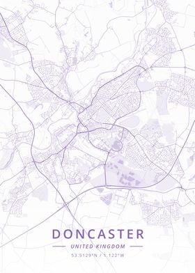 'Doncaster United Kingdom' Poster by Designer Map Art | Displate