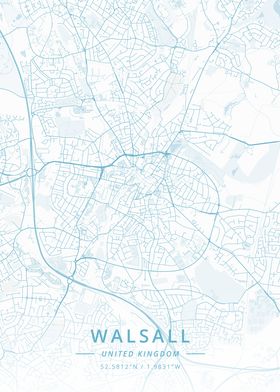 'Walsall United Kingdom' Poster by Designer Map Art | Displate