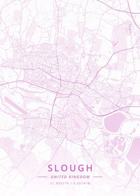 'Slough United Kingdom' Poster by Designer Map Art | Displate