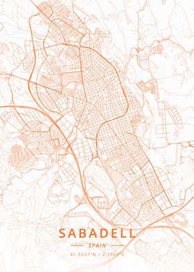 'Sabadell Spain' Poster by Designer Map Art | Displate