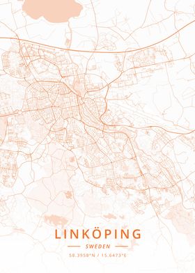 'Linkoping Sweden' Poster by Designer Map Art | Displate