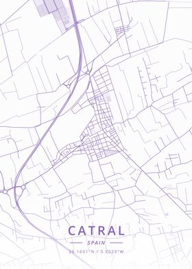'Catral Spain' Poster by Designer Map Art | Displate