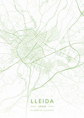 'Lleida Spain' Poster by Designer Map Art | Displate