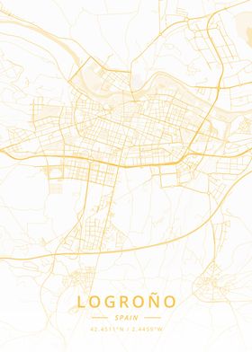 'Logrono Spain' Poster by Designer Map Art | Displate