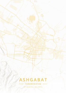 'Ashgabat Turkmenistan' Poster by Designer Map Art | Displate