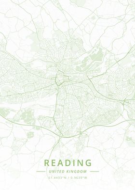 'Reading United Kingdom' Poster by Designer Map Art | Displate