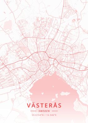 'Vasteras Sweden' Poster by Designer Map Art | Displate