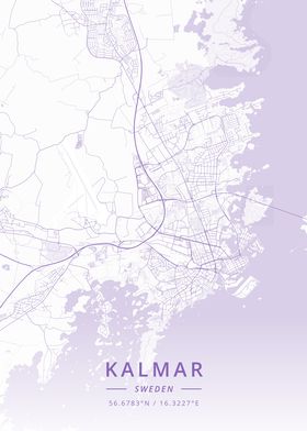 'Kalmar Sweden' Poster by Designer Map Art | Displate
