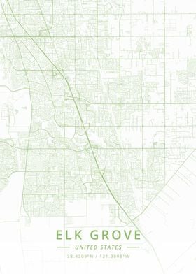 'Elk Grove United States' Poster by Designer Map Art | Displate
