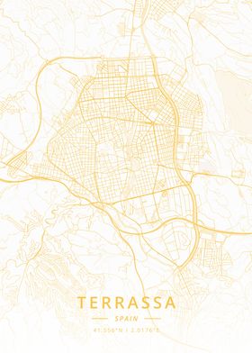 'Terrassa Spain' Poster by Designer Map Art | Displate