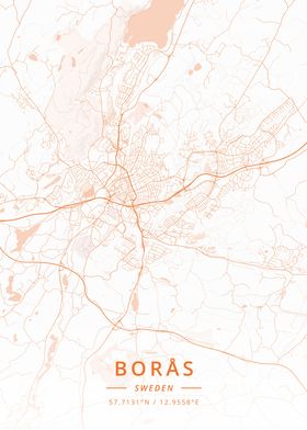 'Boras Sweden' Poster by Designer Map Art | Displate