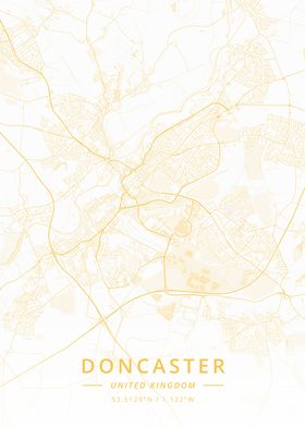 'Doncaster United Kingdom' Poster by Designer Map Art | Displate