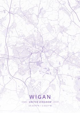 'Wigan United Kingdom' Poster by Designer Map Art | Displate